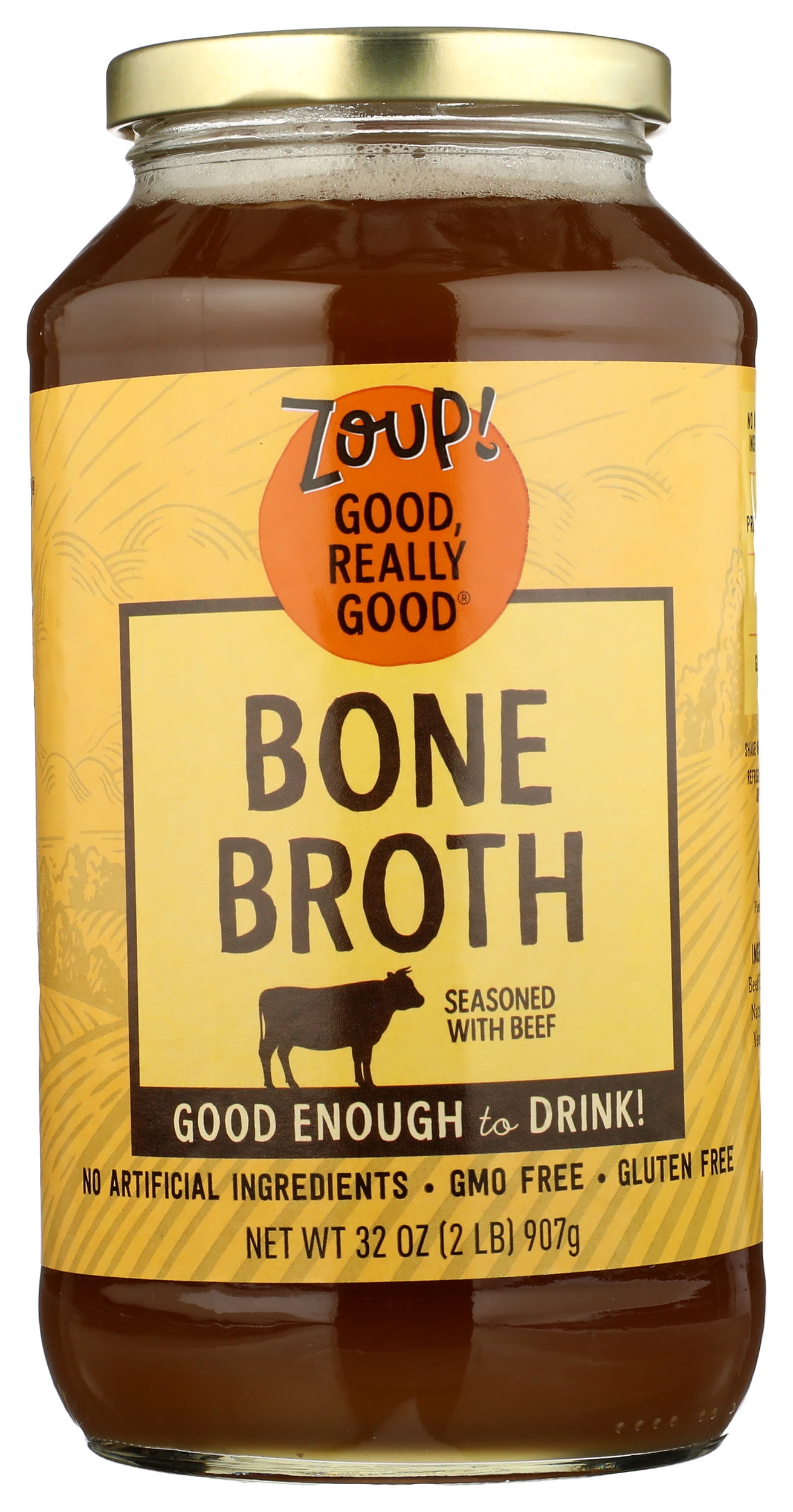 Pack of 6, Zoup Good Really Beef Bone Broth, 32 oz - Walmart.com