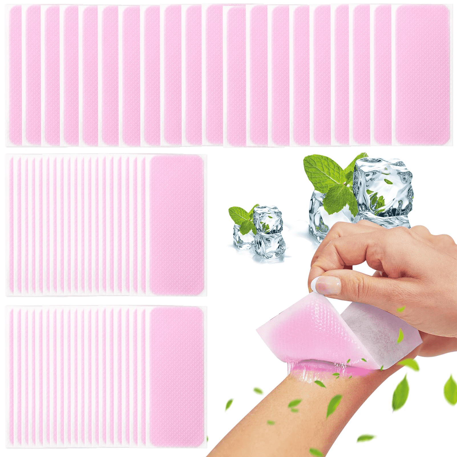 Pack of 60 Cooling Plasters Fever Plasters: Cooling Pack Gel, Physical ...