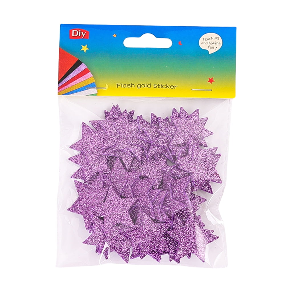 Pack of 60 Glittering Star Sticker Adhesive Sticker Star Reward Sticker ...