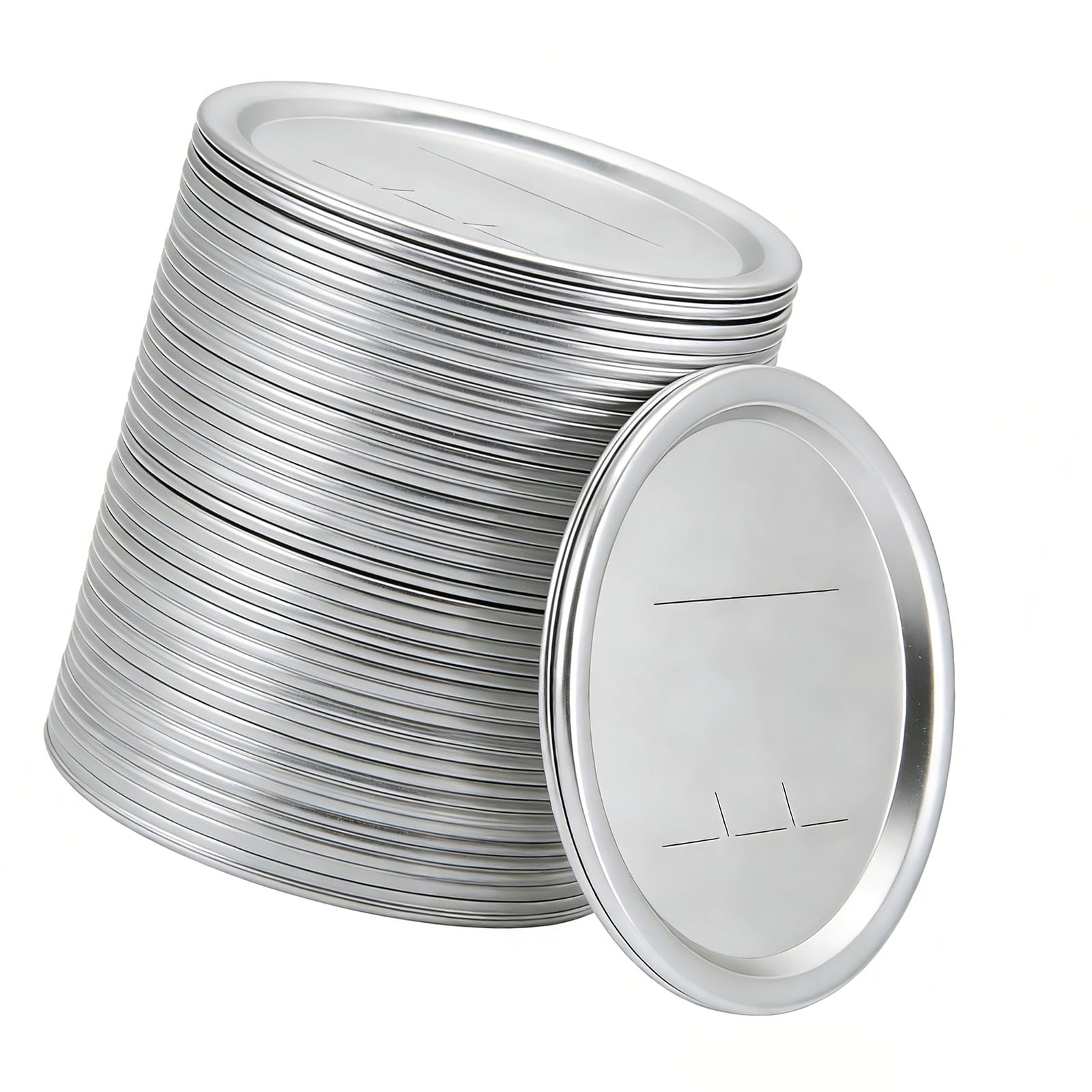 Pack of 60 Jar Lids Fitting Standard Jars Writeable for Storage Dates ...