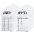 Pack of 60 Monthly Inspection Record Tags 4.7"x2.7" Black Paper ...