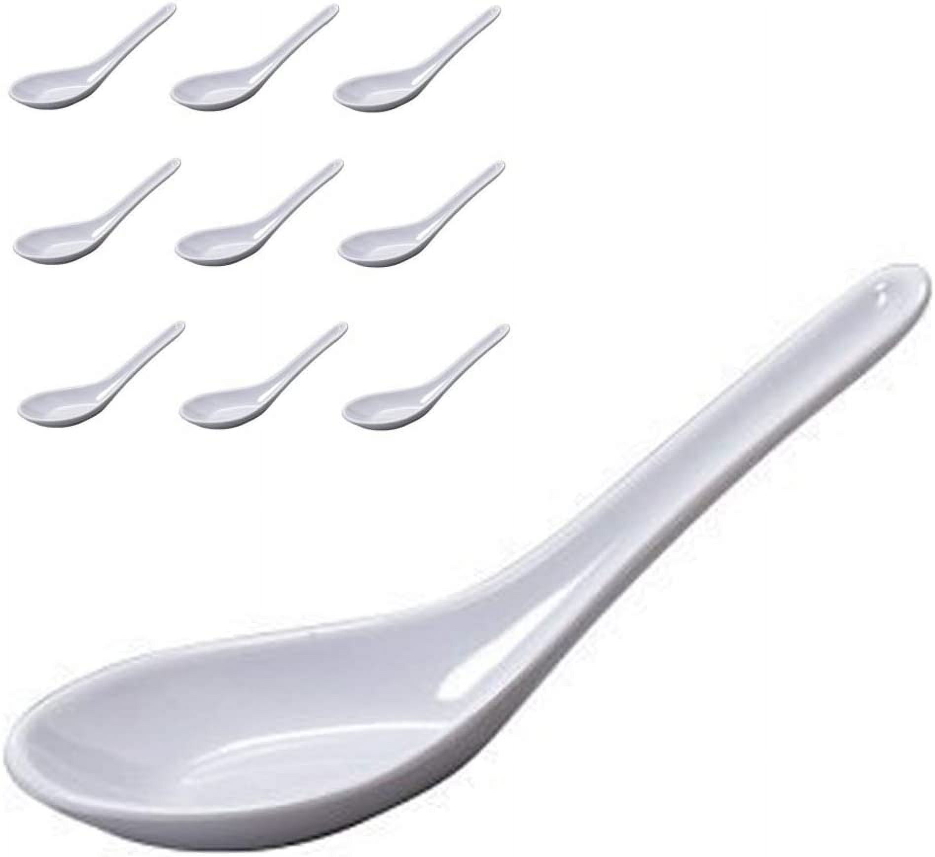 Pack of 60 Soup Spoons Japanese Soup Spoons Chinese Soup Spoons Rice ...