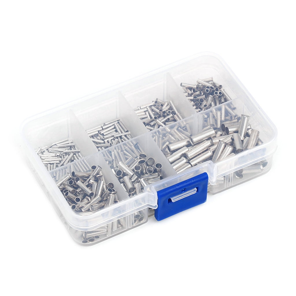 Pack of 600 Wire End Ferrules Uninsulated Cable Sleeves Ferrules ...