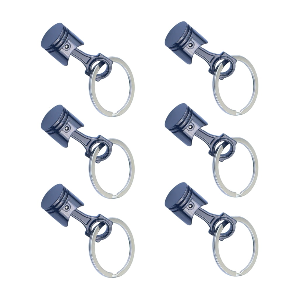 Pack of 6pcs Alloy Car Engine Keychain Detachable Piston Design ...