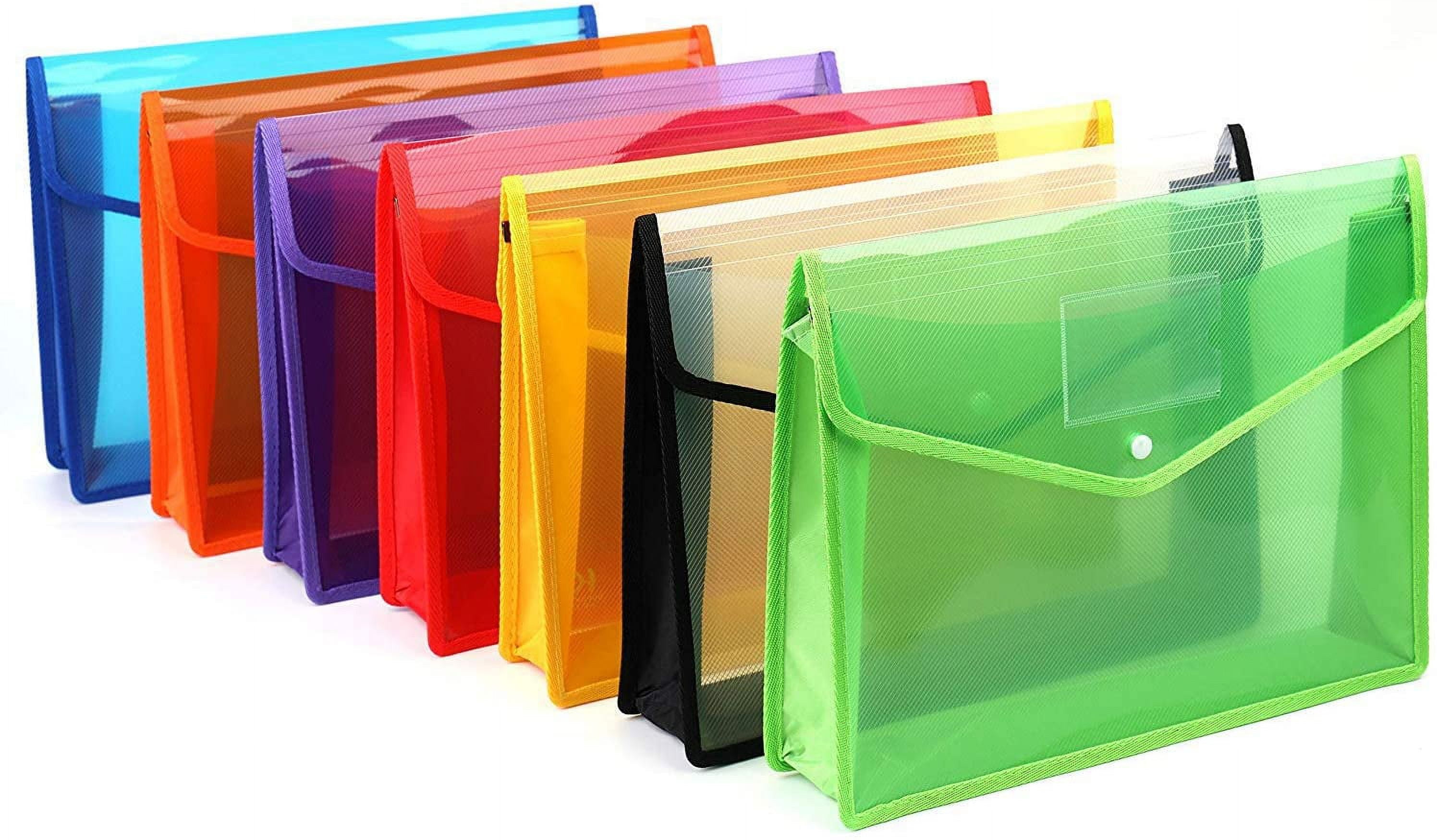 Pack of 7 A4 Plastic Portfolio Pockets - Walmart.com
