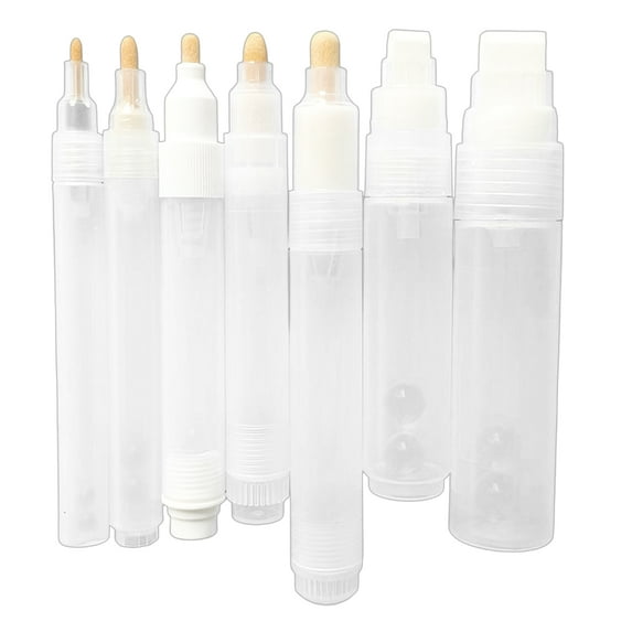 Pack of 7 Fine Tip Empty Markers Ensuring Accurate Lines and Consistent ...