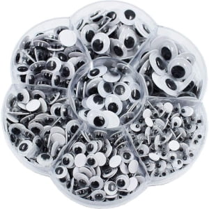 Pack of 700pcs Round Wiggle Googly Eyes with Adhesive on Back Pack for ...