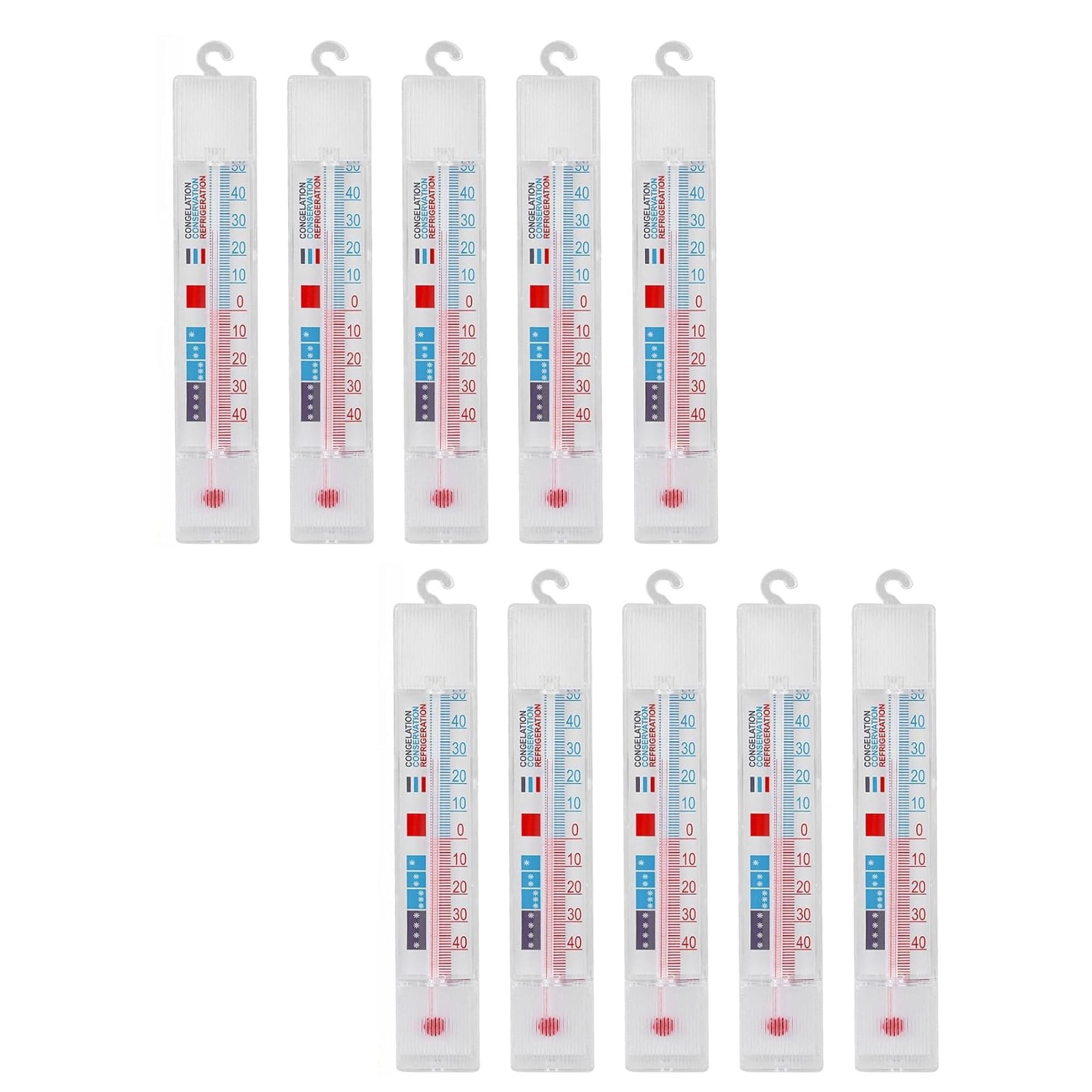 Pack of 8/10 Refrigerator Thermometers with Hook Indoor Fridge ...
