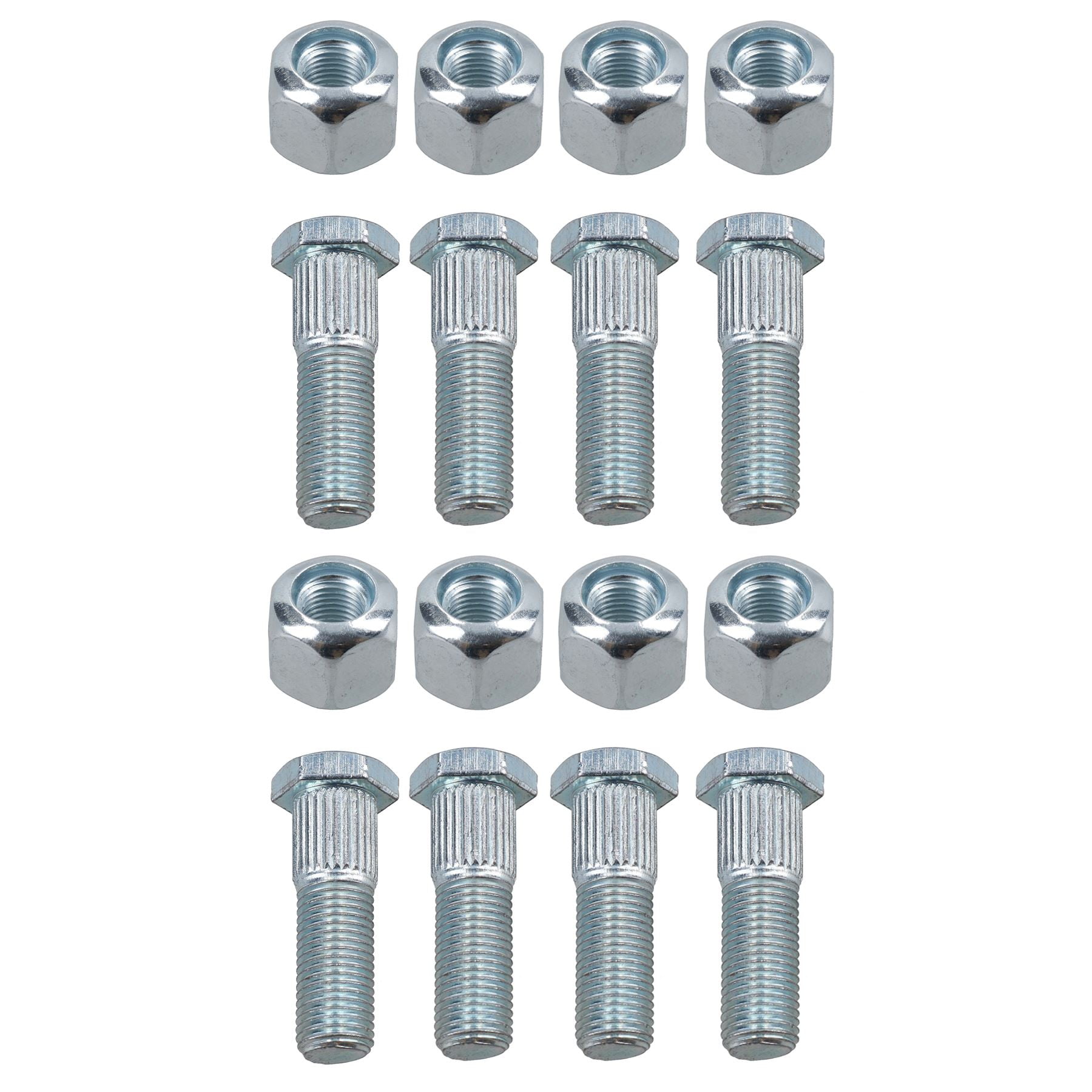 Pack of 8 3/8" UNF Wheel Studs And Nuts For 4" PCD Trailer Suspension ...