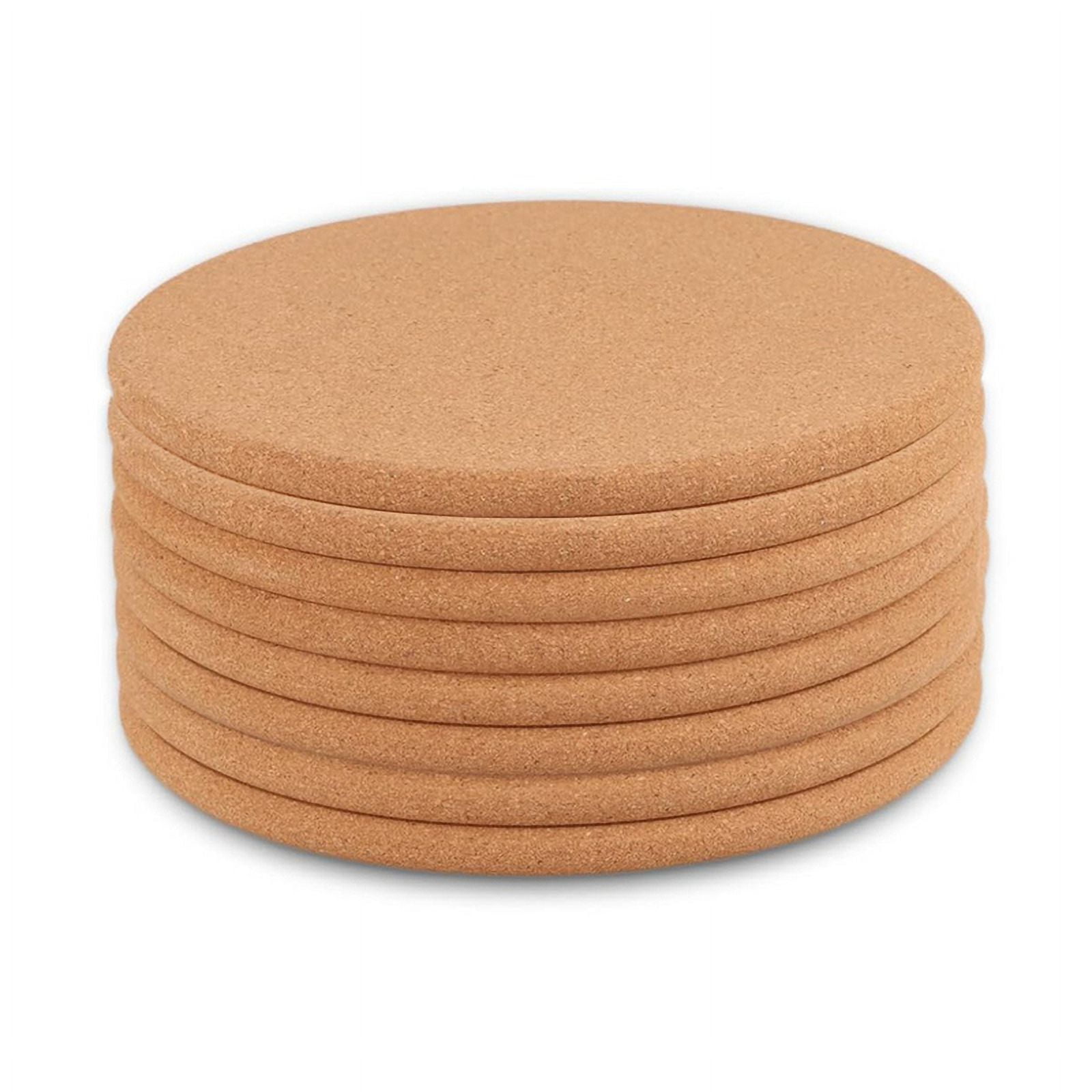 Pack of 8 Cork Coasters, Round Pot Coasters,Cork Cup Coasters for Pots ...