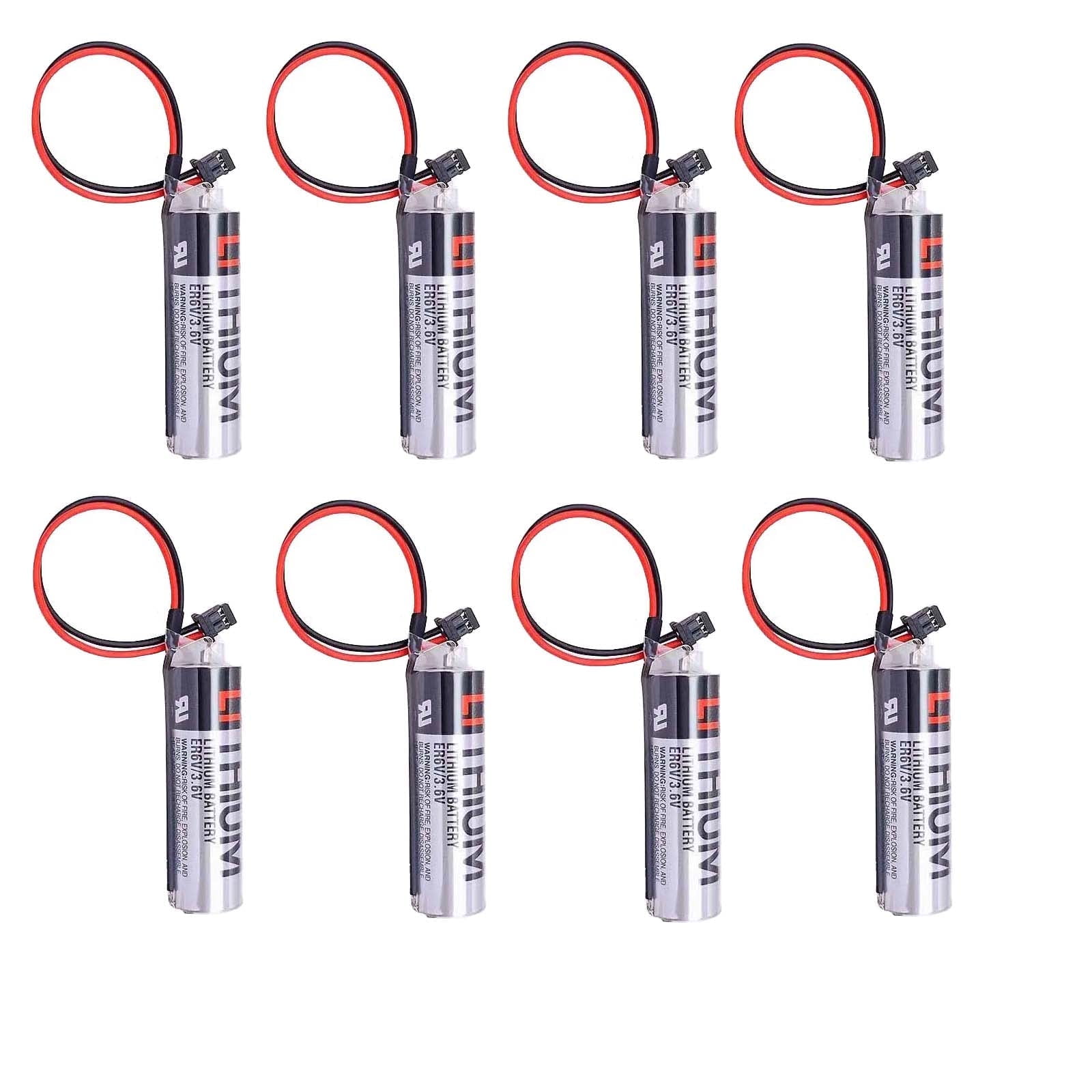 (Pack of 8) ER6V/3.6V ER6VC119A/119B PLC Battery for PLC M70 3.6V ...
