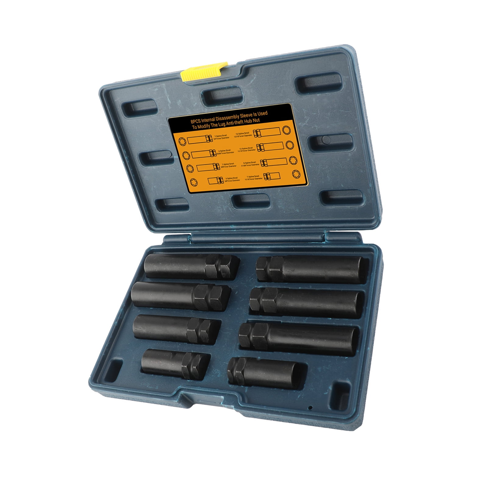 Pack of 8 Ergonomic Spline Lugs Nut Socket Set Ideal for DIYer and ...