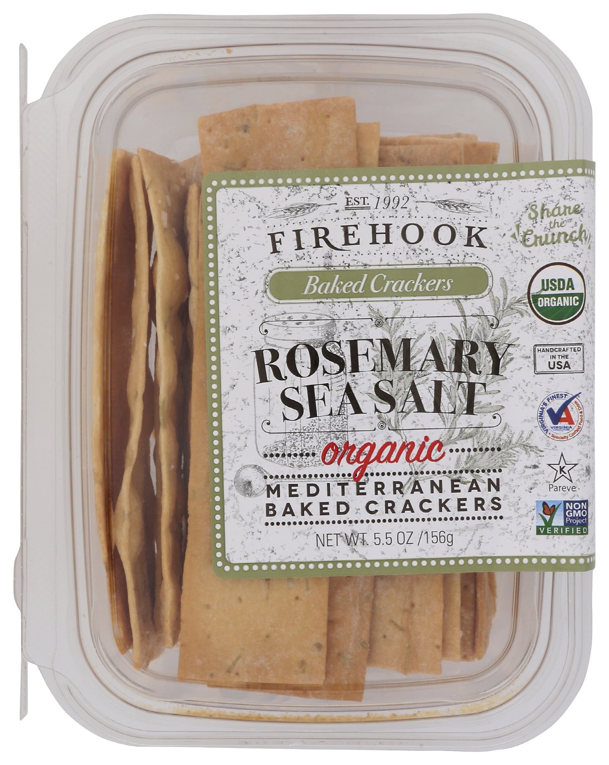 (Pack of 8), Firehook Rosemary Sea Salt Crackers, 5.5 oz - Walmart.com