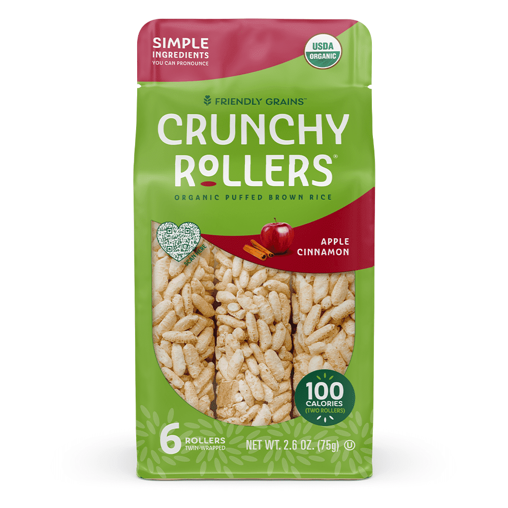 Pack of 8, Friendly Grains Apple Cinnamon Crunchy Rollers, 2.6 oz ...