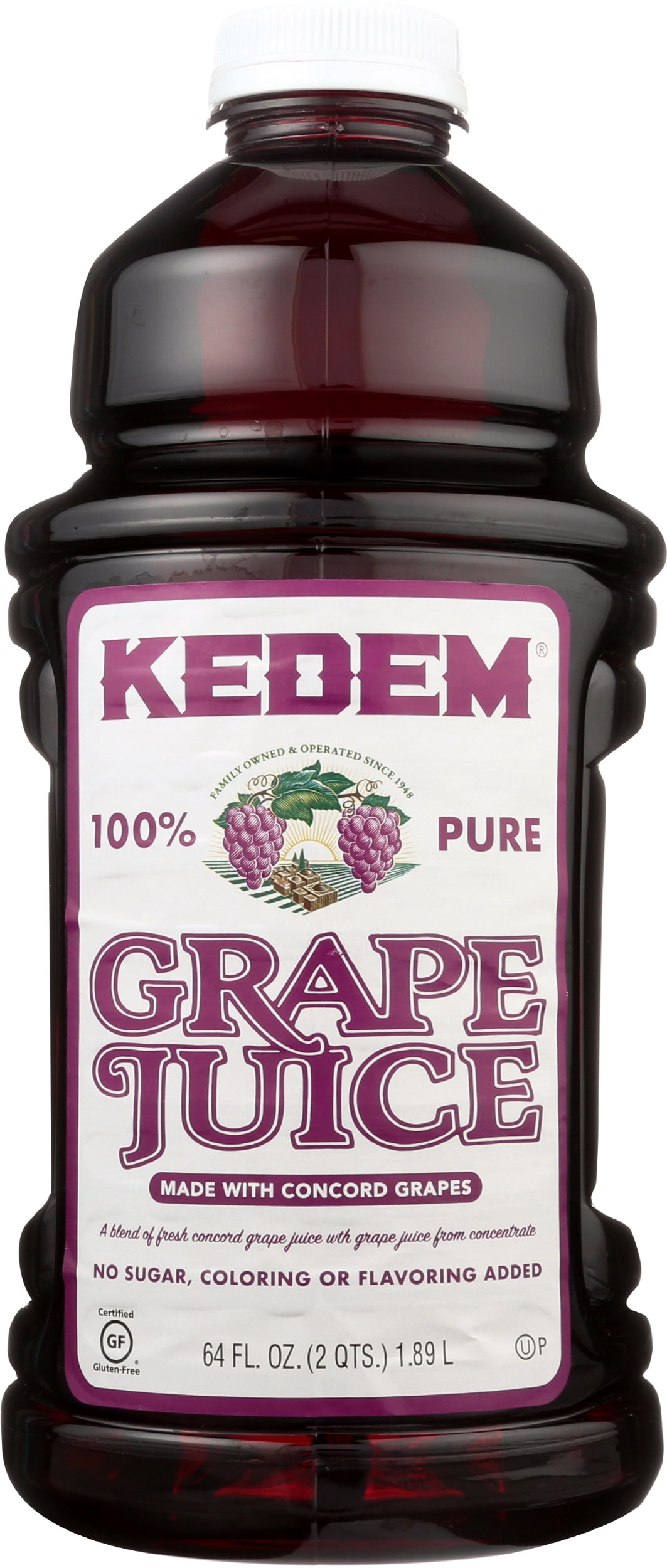 Pack of 8, Kedem 100% Pure Grape Juice, 64 fl oz - Walmart.com
