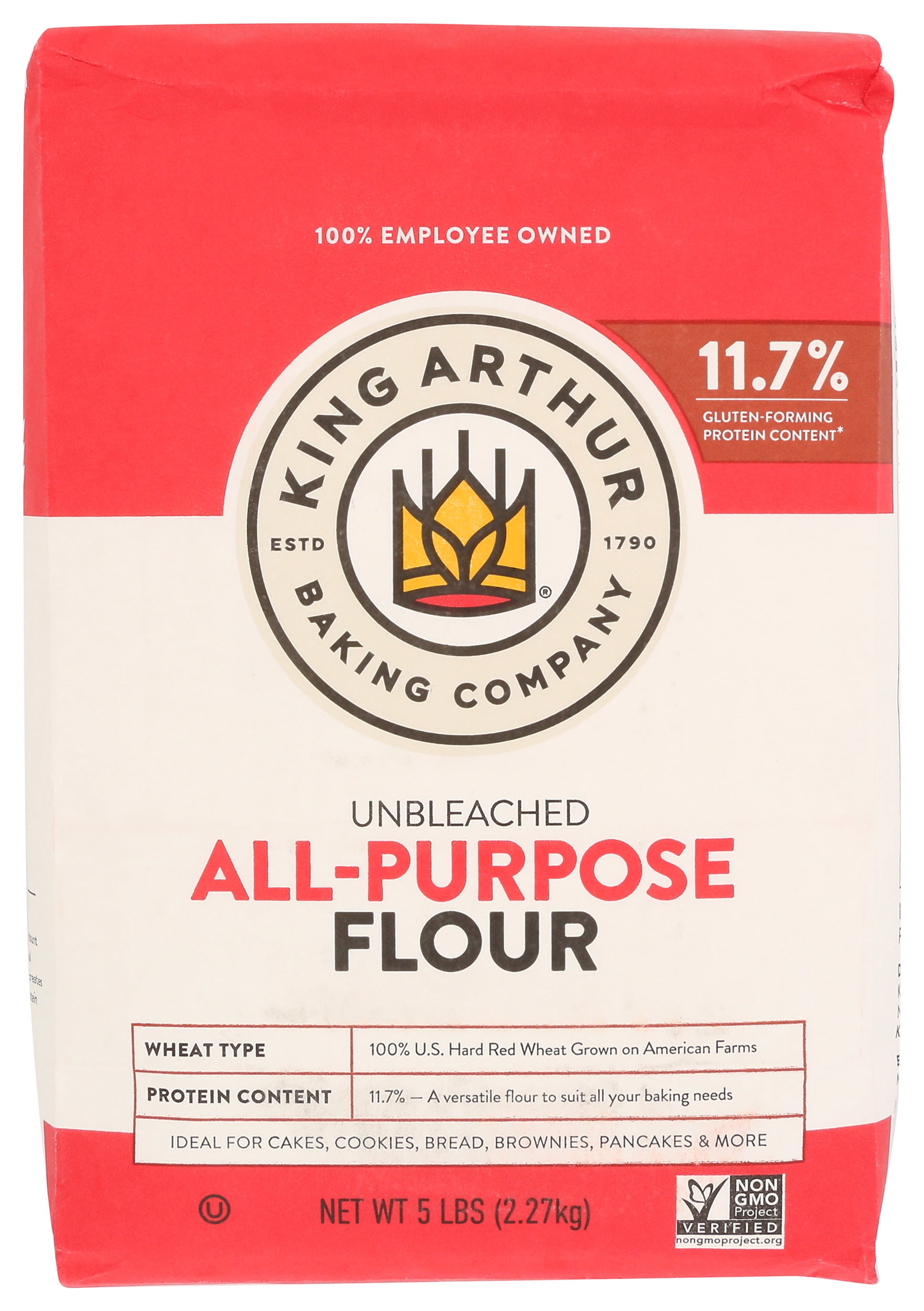 Pack of 8, King Arthur Unbleached All-Purpose Flour, 5 lb - Walmart.com