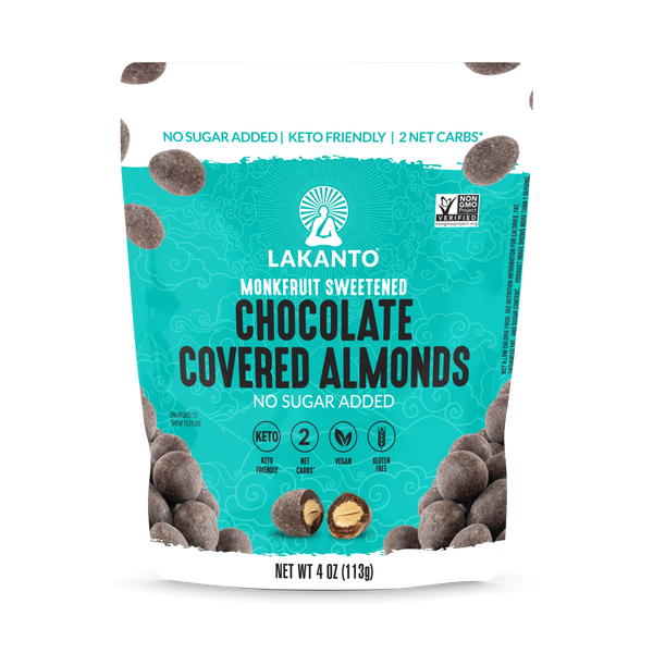 (Pack of 8) Lakanto Chocolate Covered Almonds, 4 oz - Walmart.com