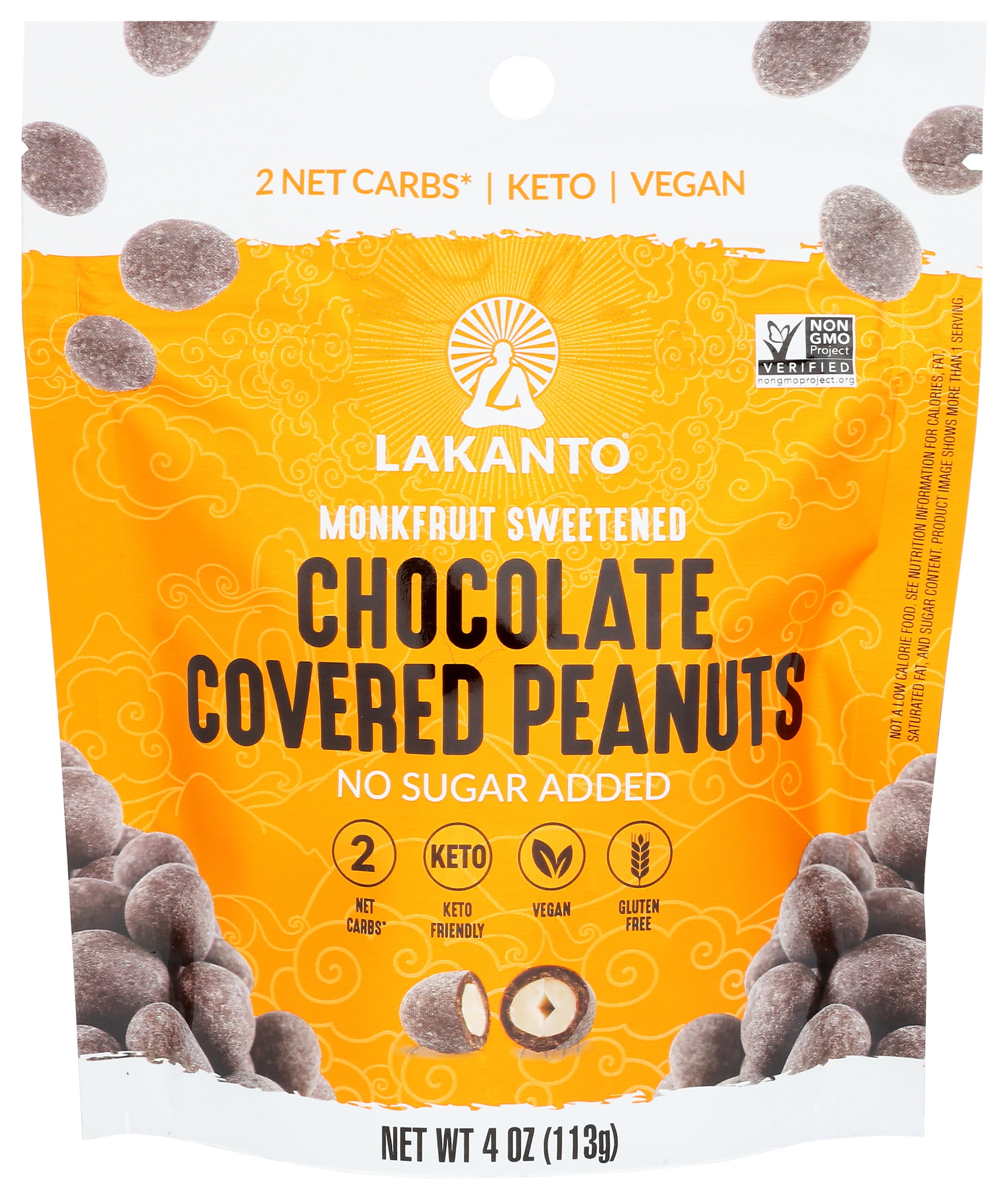 (Pack of 8) Lakanto Chocolate Covered Peanuts, 4 oz - Walmart.com