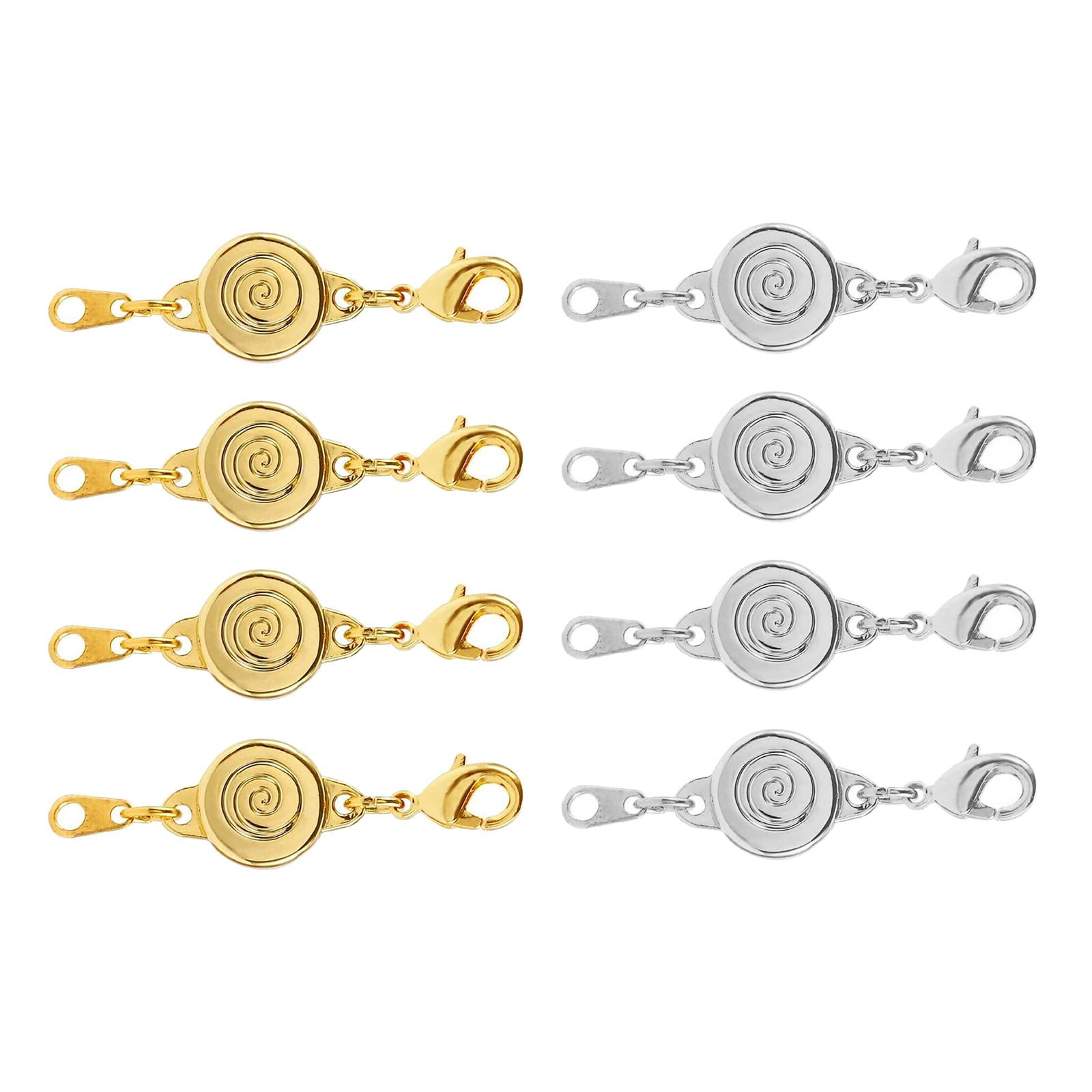 Pack of 8 Locking Clasp, Round Closures Bracelet Chain Converters ...