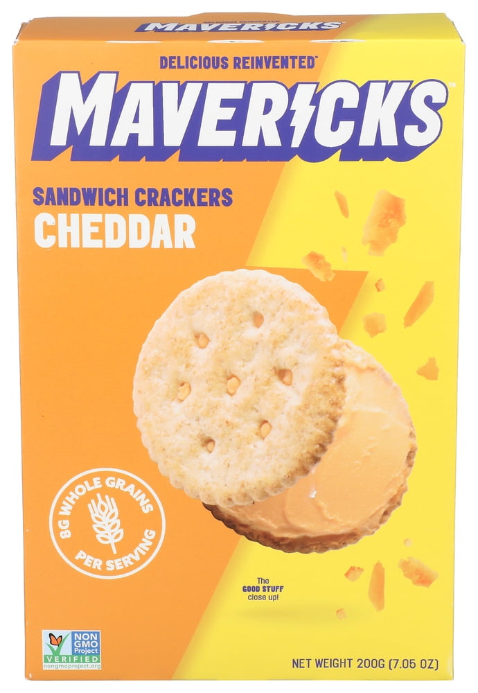 Pack of 8 Mavericks Cracker Cheddar Sandwich 7 oz - Walmart.com