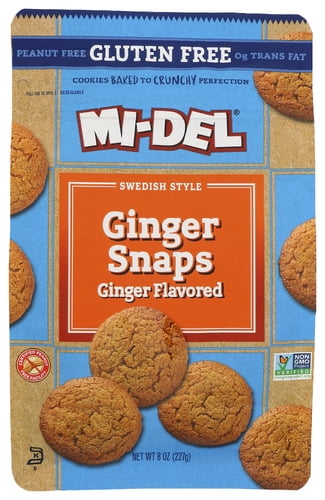 (Pack of 8) Midel Ginger Snap Gluten Free Cookie 8 Oz - Walmart.com