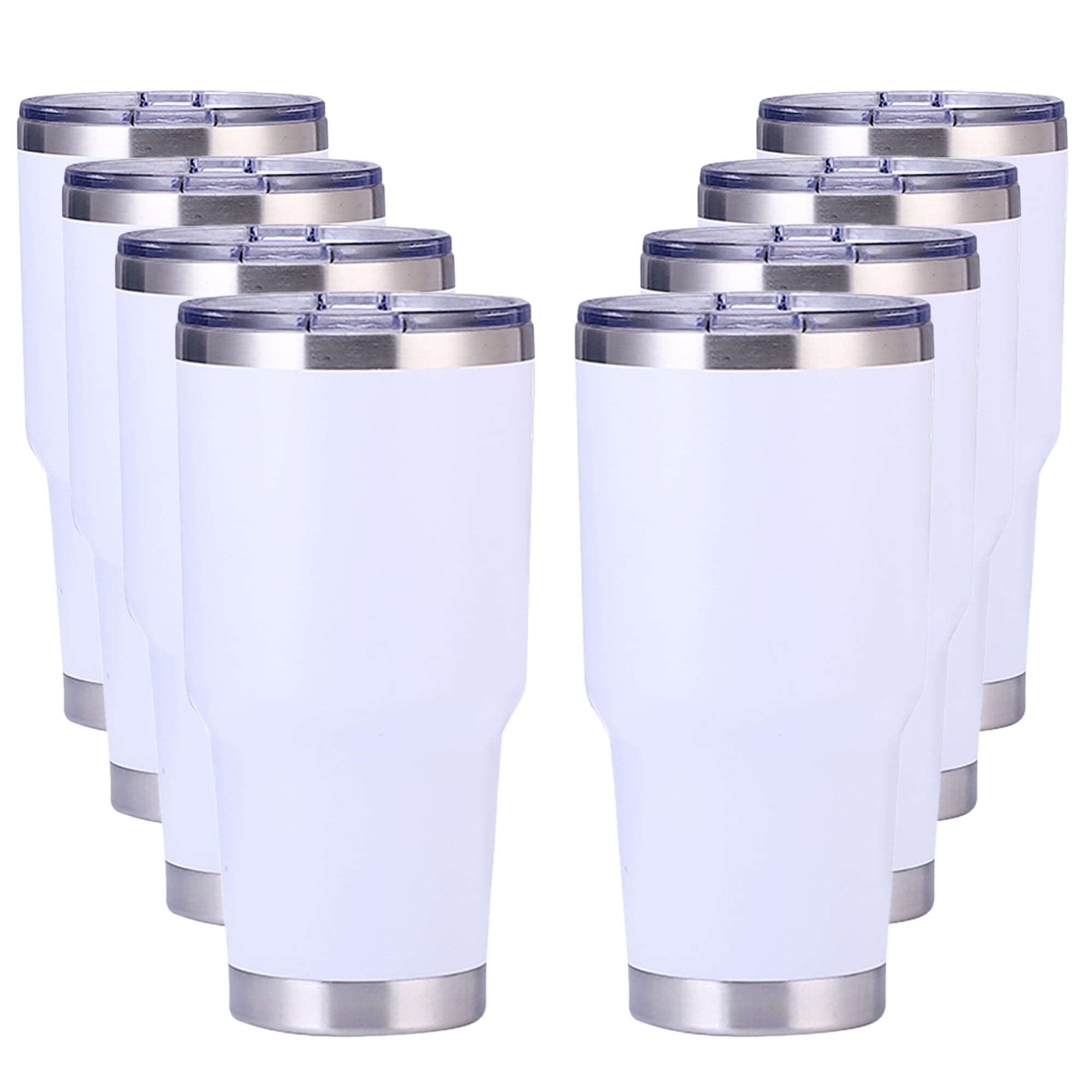 (Pack of 8) Muka 30 Oz. Stainless Steel Tumbler, Powder Coated ...