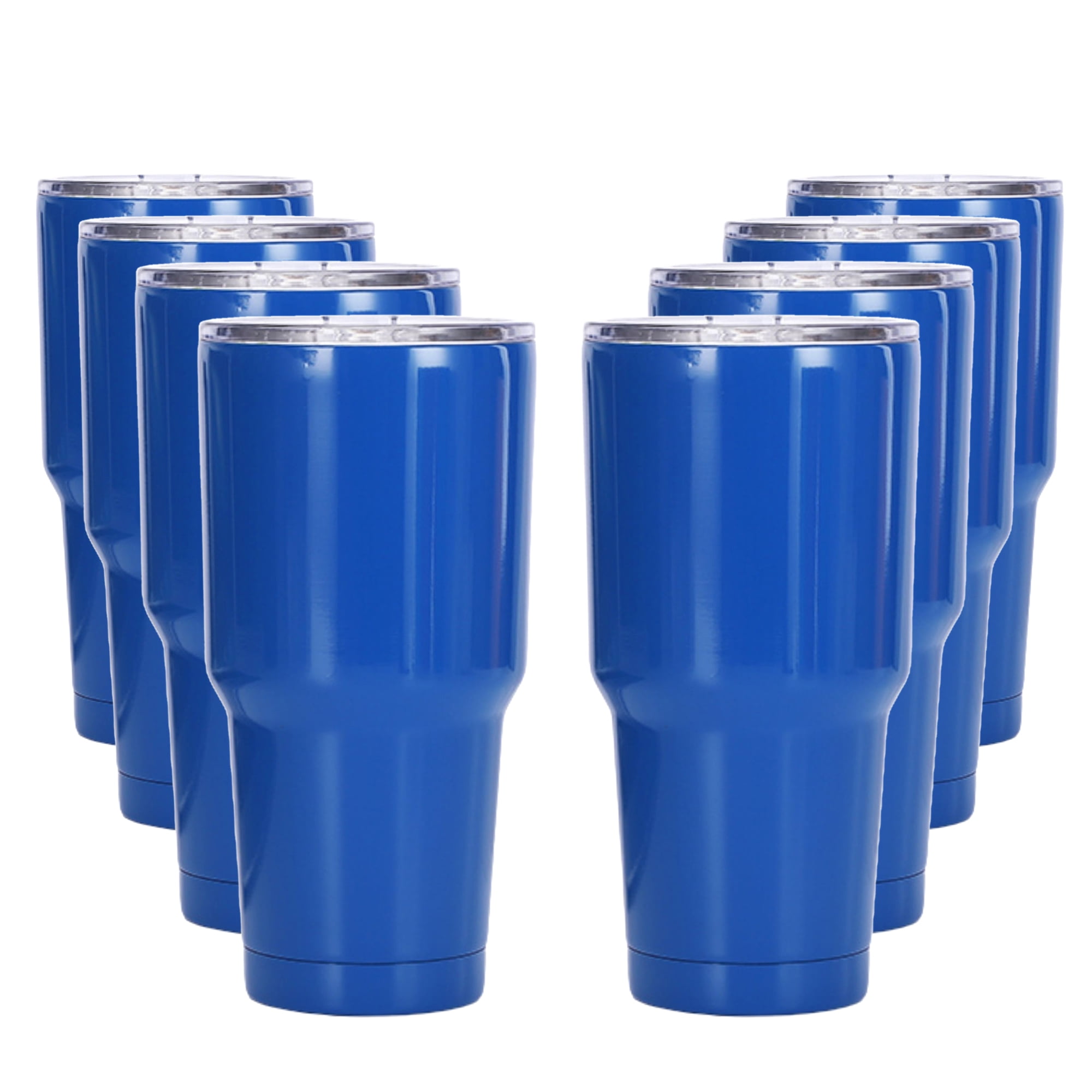 (Pack of 8) Muka 30 Oz. Stainless Steel Tumbler with Resistant Lid ...