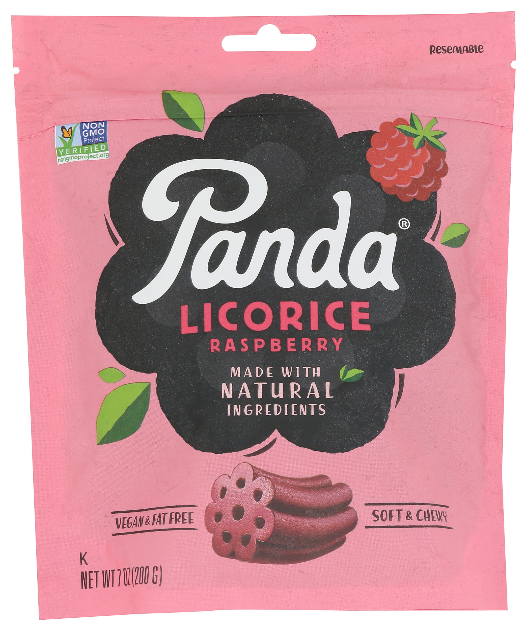 Pack of 8, Panda Natural Raspberry Licorice, 7 oz - Walmart.com