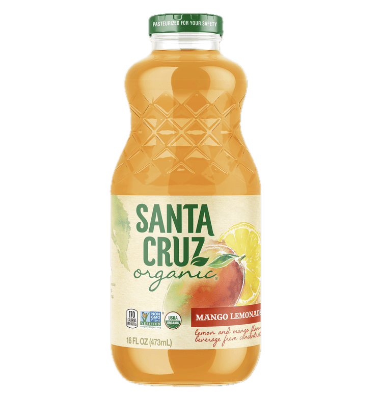 (Pack of 8), Santa Cruz Mango Lemonade, 16 fl oz - Walmart.com