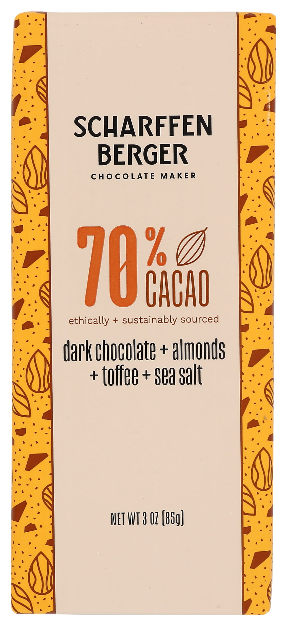 (Pack of 8), Scharffen Berger Salted Almonds, Toffee and Sea Salt Dark ...