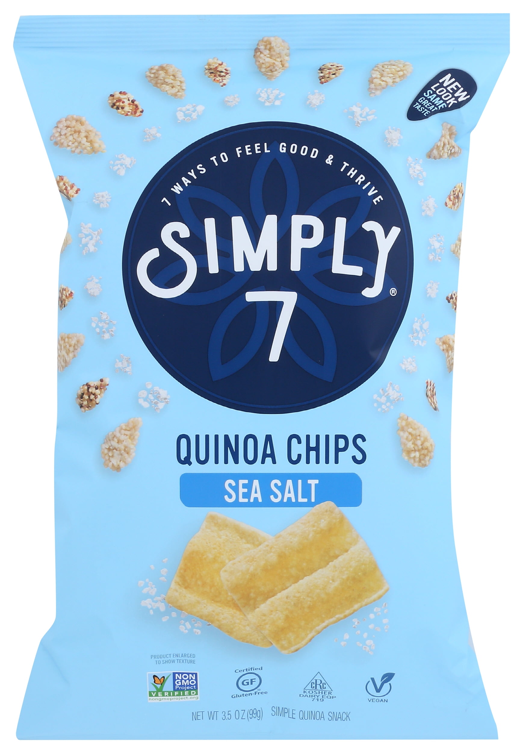 Pack of 8, Simply 7 Sea Salt Quinoa Chips, 3.5 oz - Walmart.com
