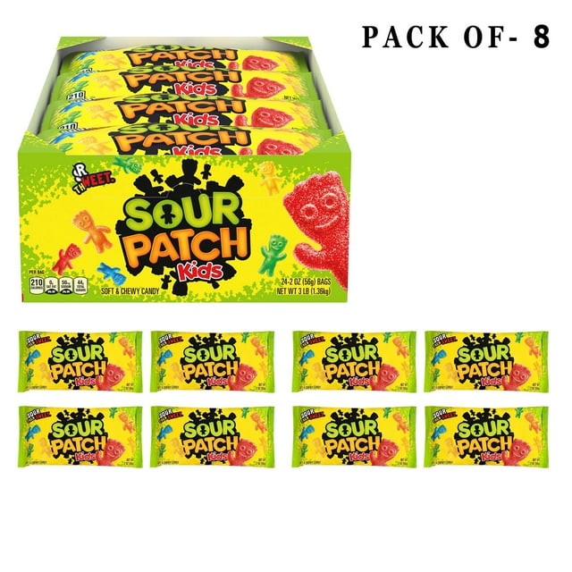Pack of 8 Sour Patch Kids Soft & Chewy Candy | 2 oz. Per Candy | Buy ...