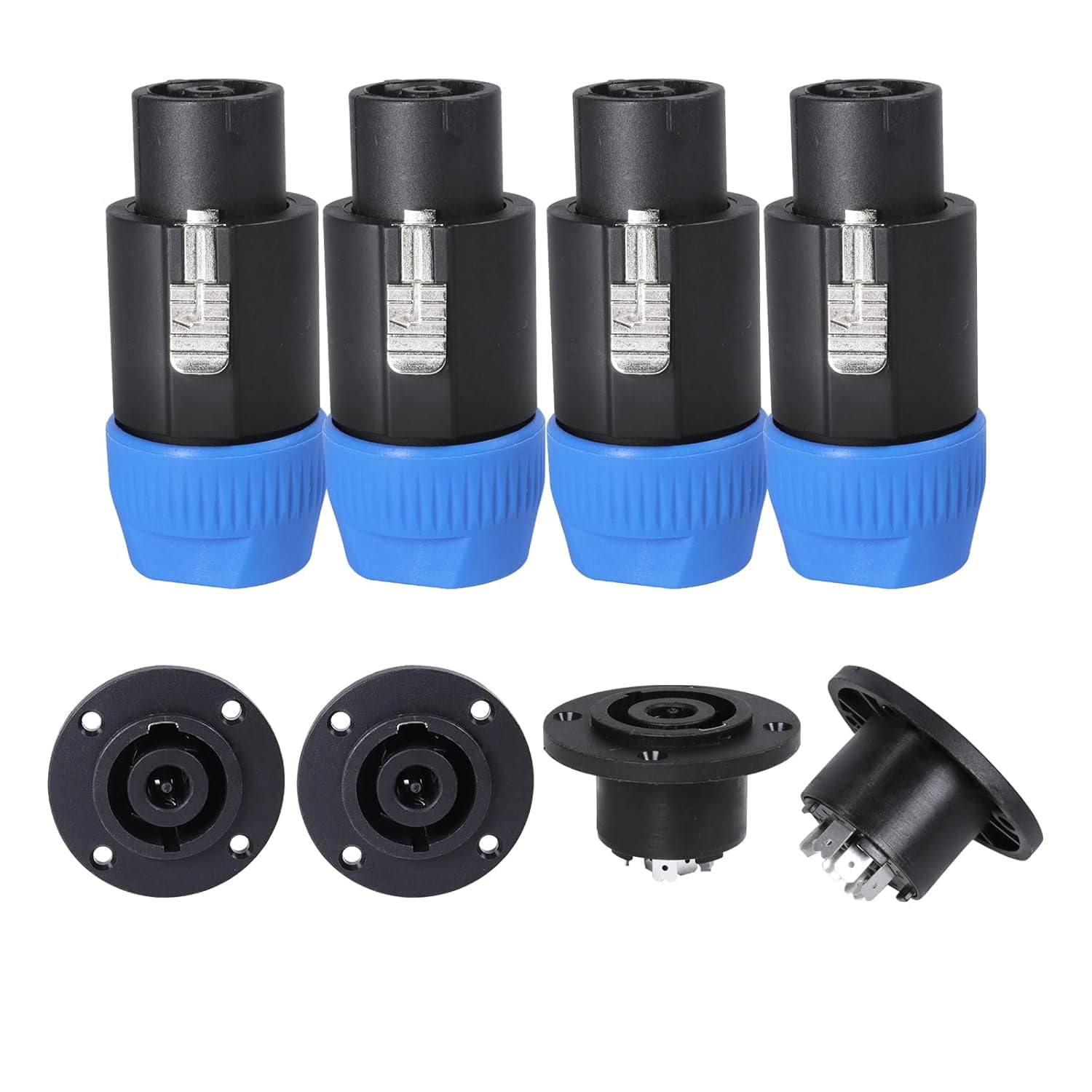 Pack of 8 Speakon Plug Kit -8 Pole SpeakON Connectors and NL8MP Chassis ...