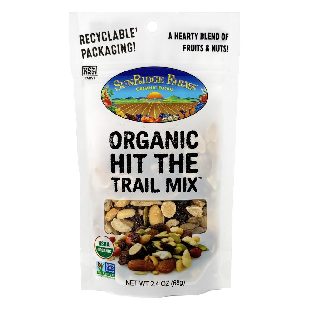 Pack of 8, Sunridge Farm Organic Hit The Trail Mix, 2.4 oz - Walmart ...