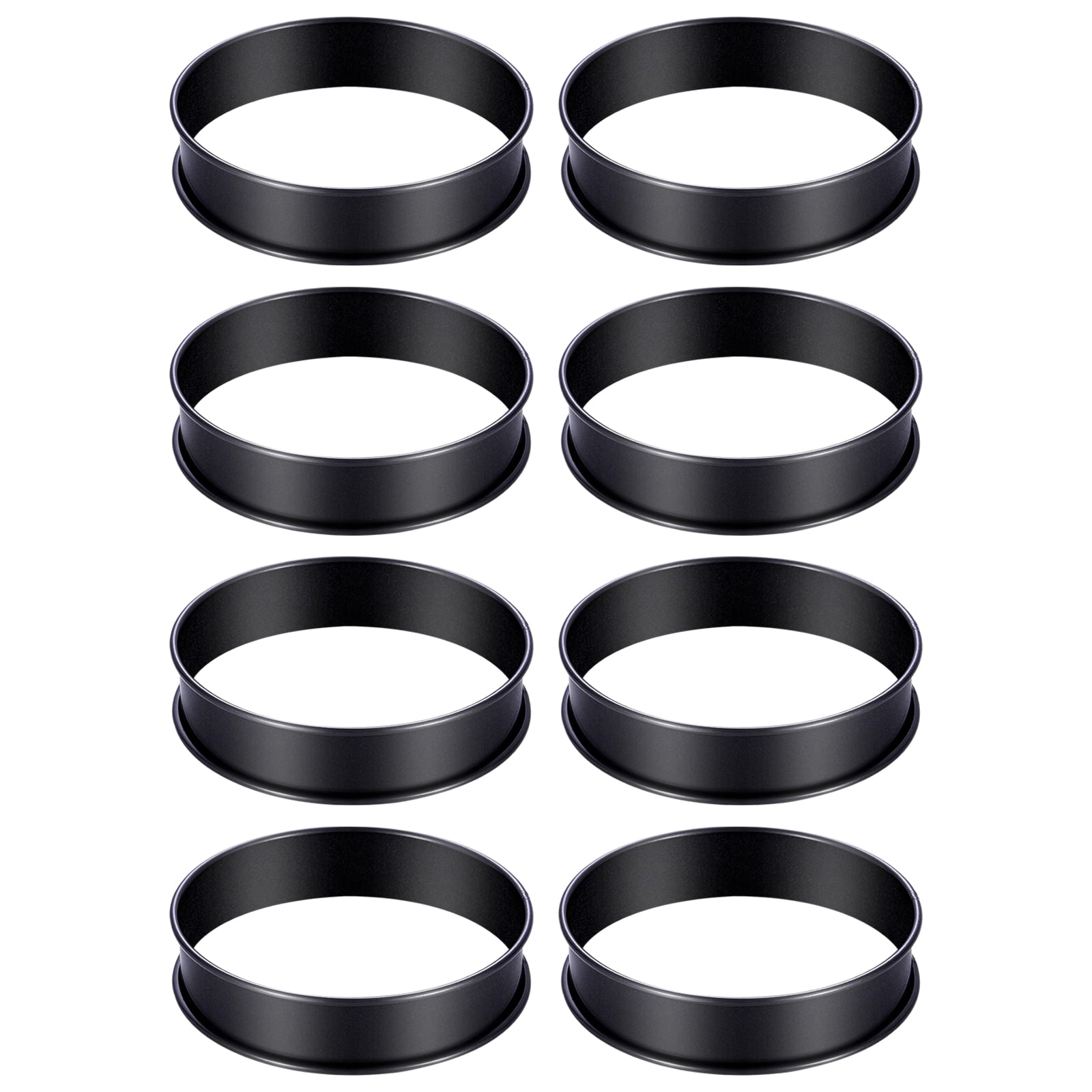 Pack of 8 Tart Molds Round Desserts Rings Nonstick English Muffin ...