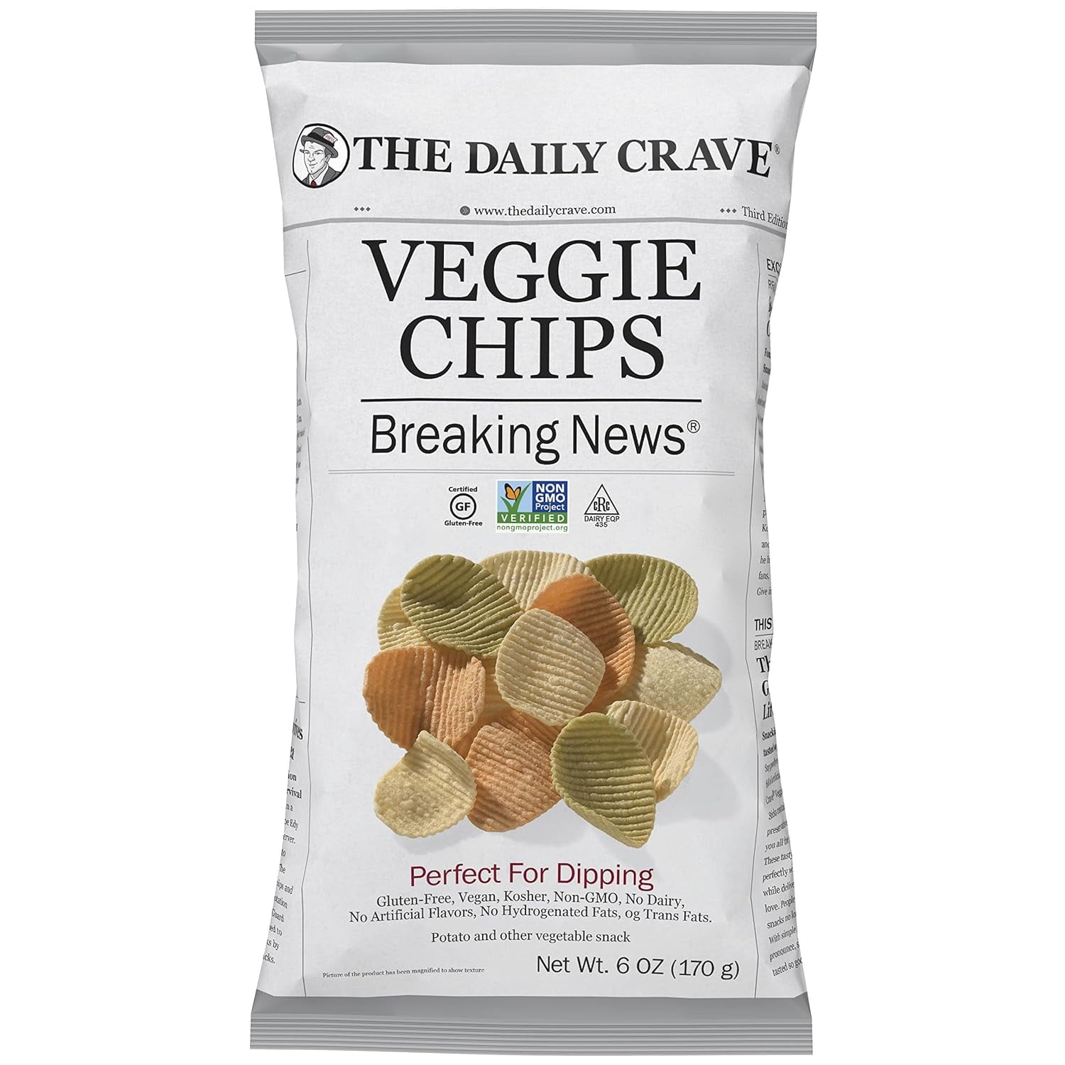 Pack of 8, The Daily Crave Veggie Chips – Breaking News Edition, 6 oz ...