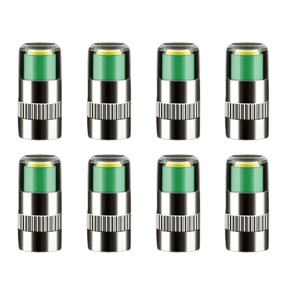 Pack of 8 Tire Pressure Indicators Monitor Color Code Warning Systems ...