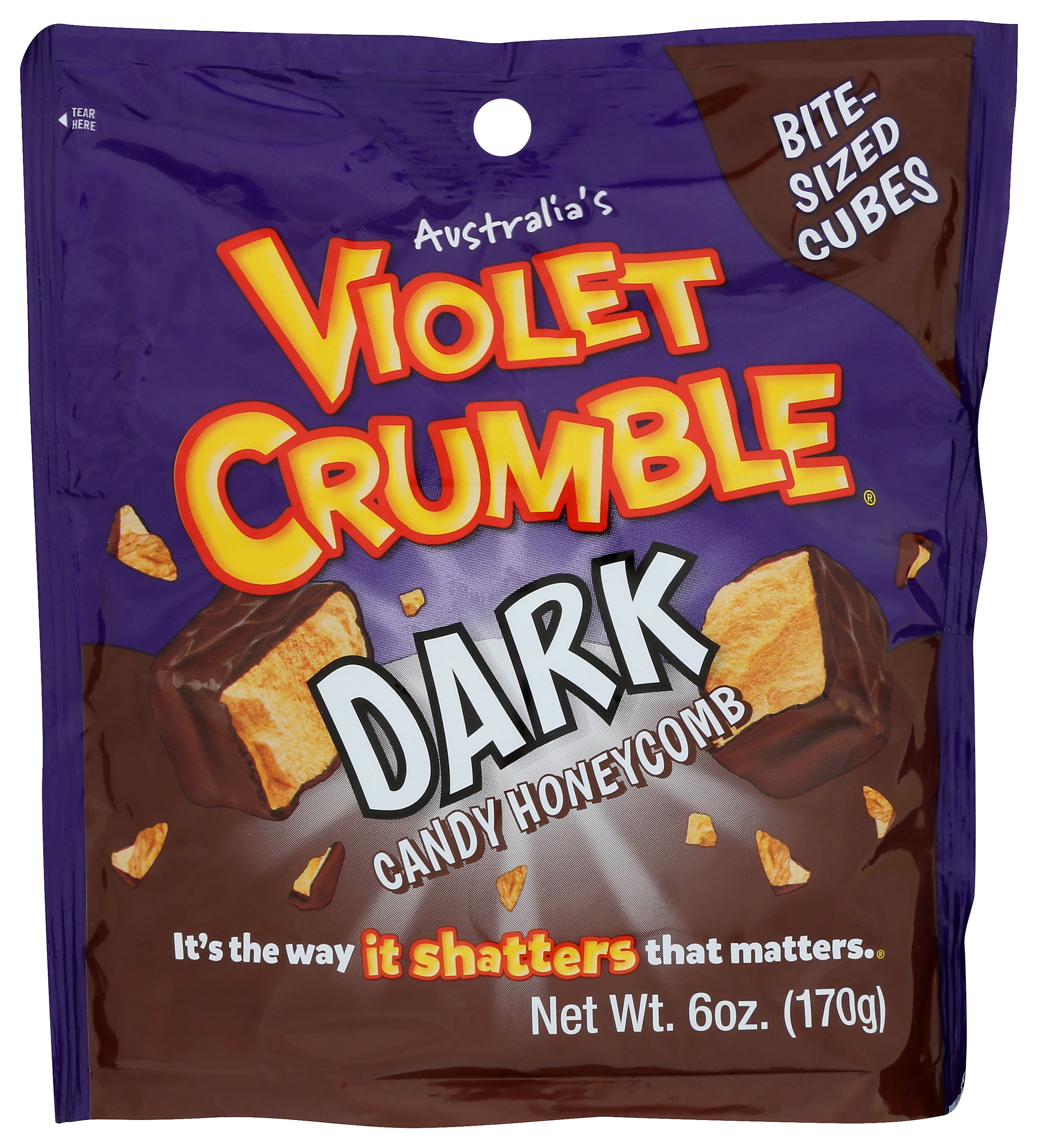 Pack of 8, Violet Crumble Dark Candy Honeycomb, 6 oz - Walmart.com