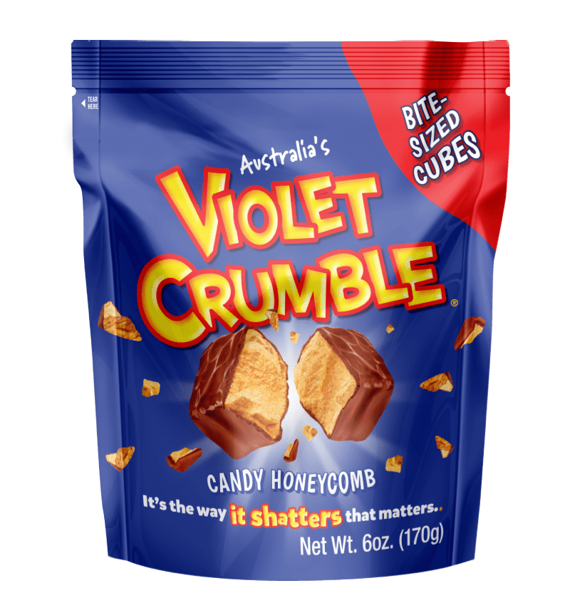 Pack of 8, Violet Crumble Original Candy Honeycomb Bite Size Cubes, 6 ...