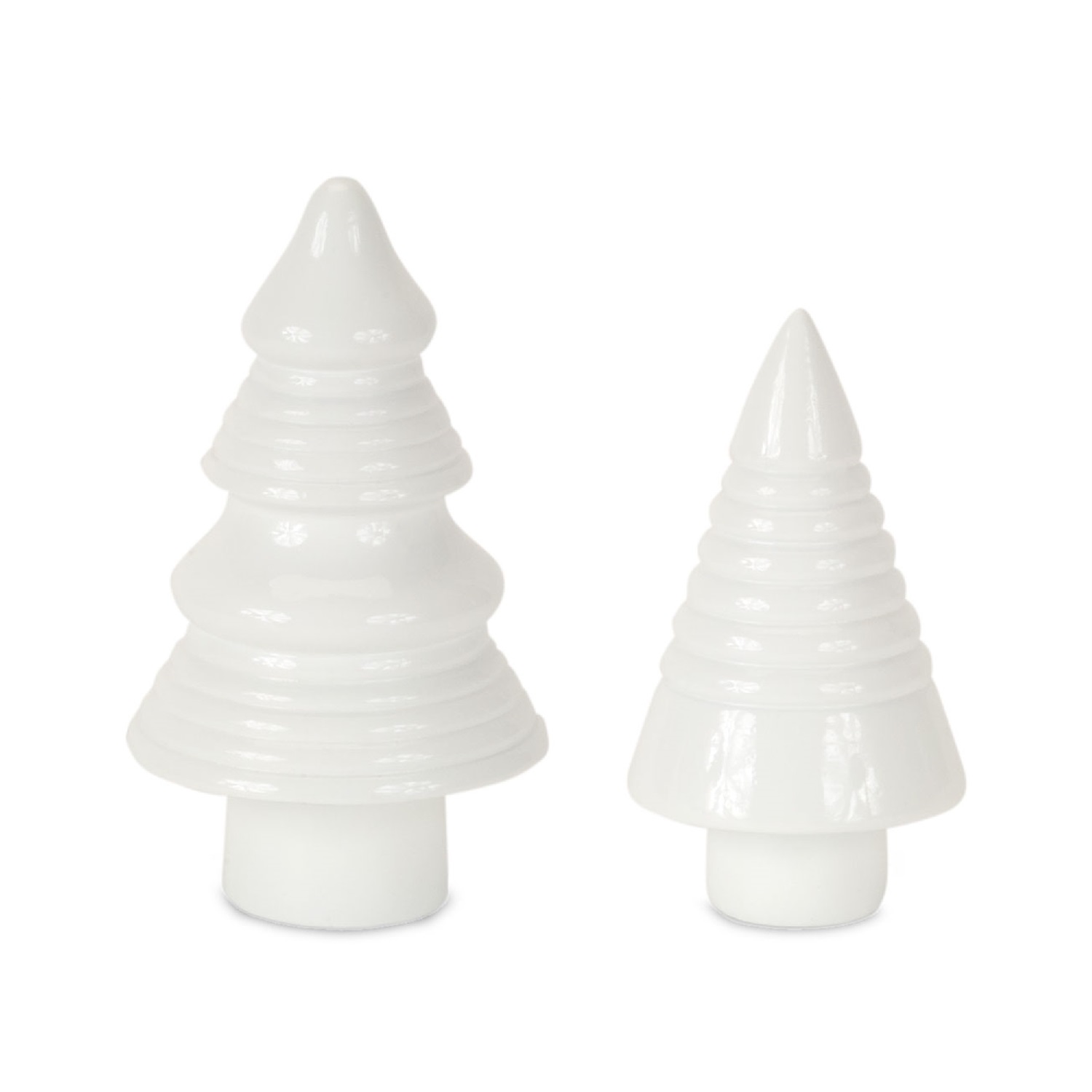 Pack of 8 White Resin Tree Figures 10"Complete your holiday decoration ...