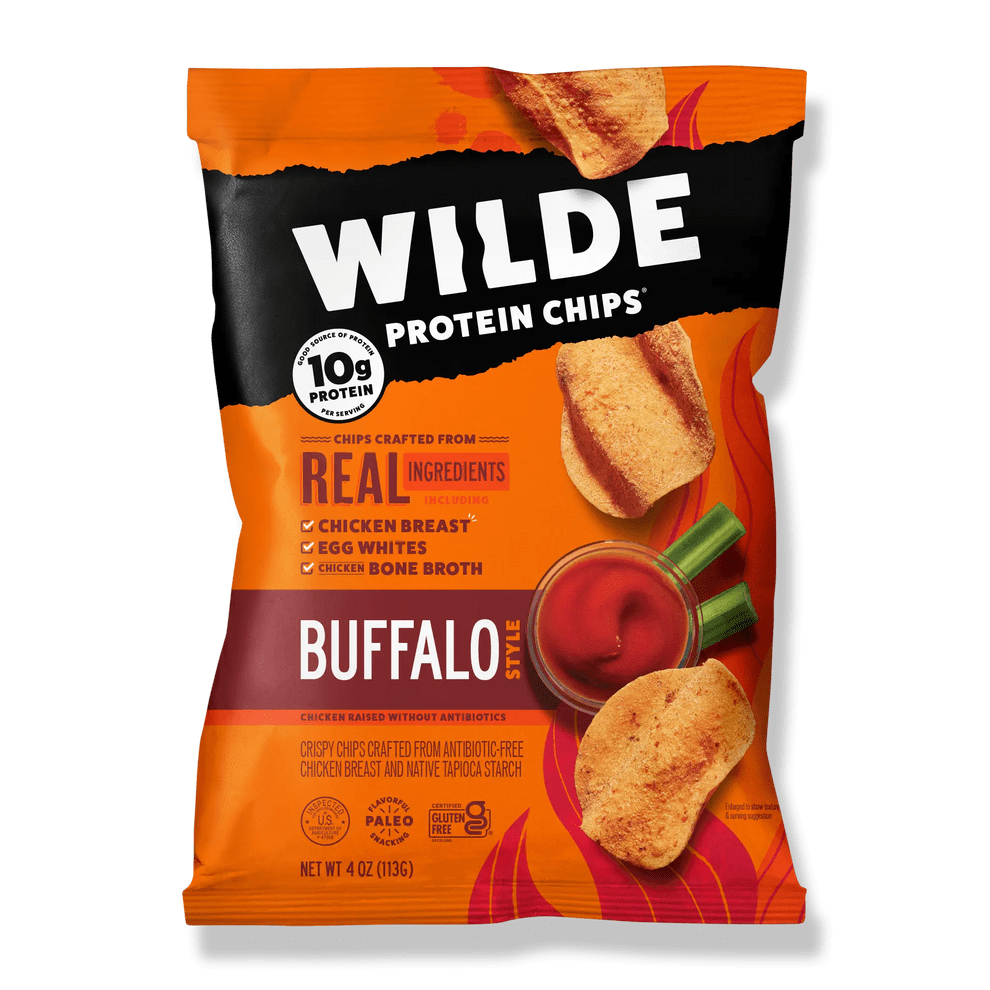 Pack of 8, Wilde Snacks Buffalo Chicken Protein Chips, 1.34 oz ...