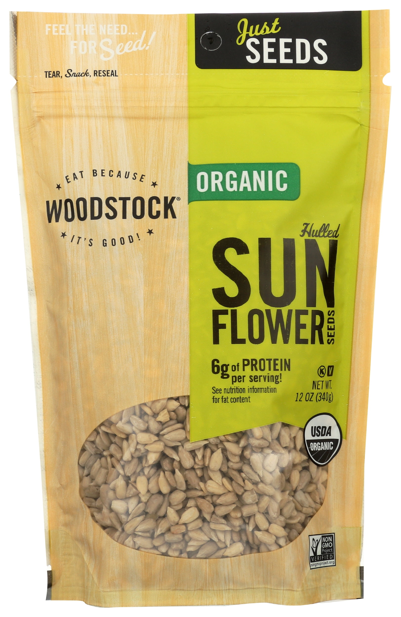 Pack of 8, Woodstock Organic Hulled Sunflower Seeds, 12 oz - Walmart.com