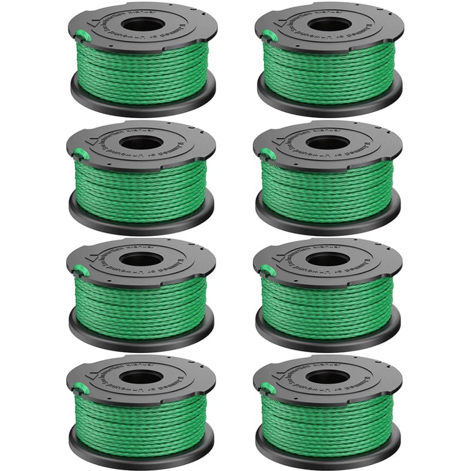 Pack of 8 green line spools for Black & Decker GL7033 GL8033 GL9035 ...