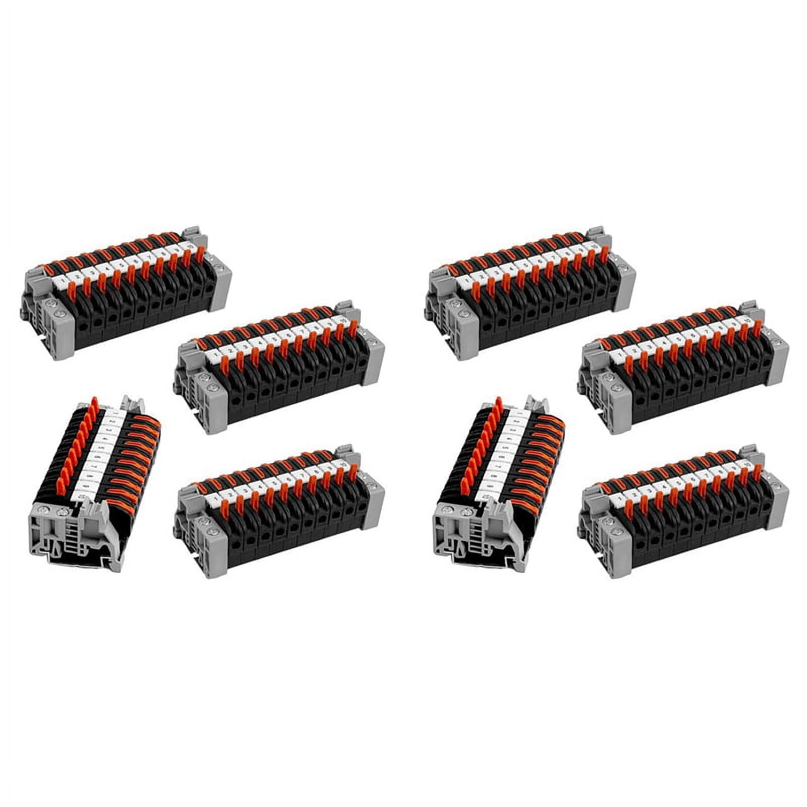 Pack of 80 DIN Rail Terminals,0.08-4 Mm² -211 DIN Rail Terminals,Black ...