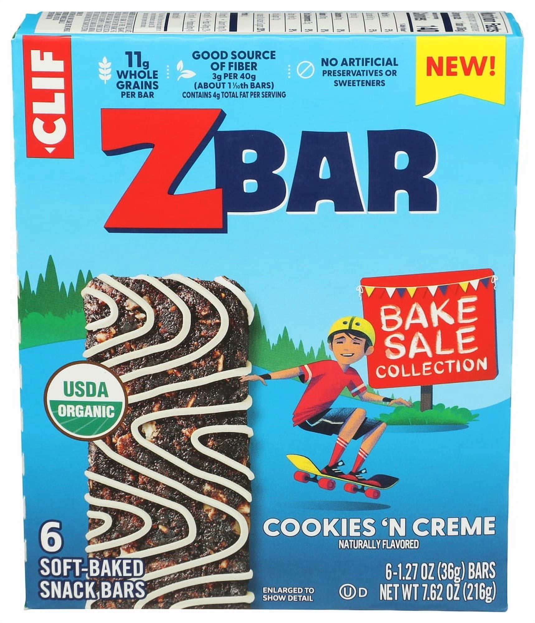 (Pack of 9) Clif Kid ZBar Cookies N Creme 6 Pc 7.62 Oz - Walmart.com