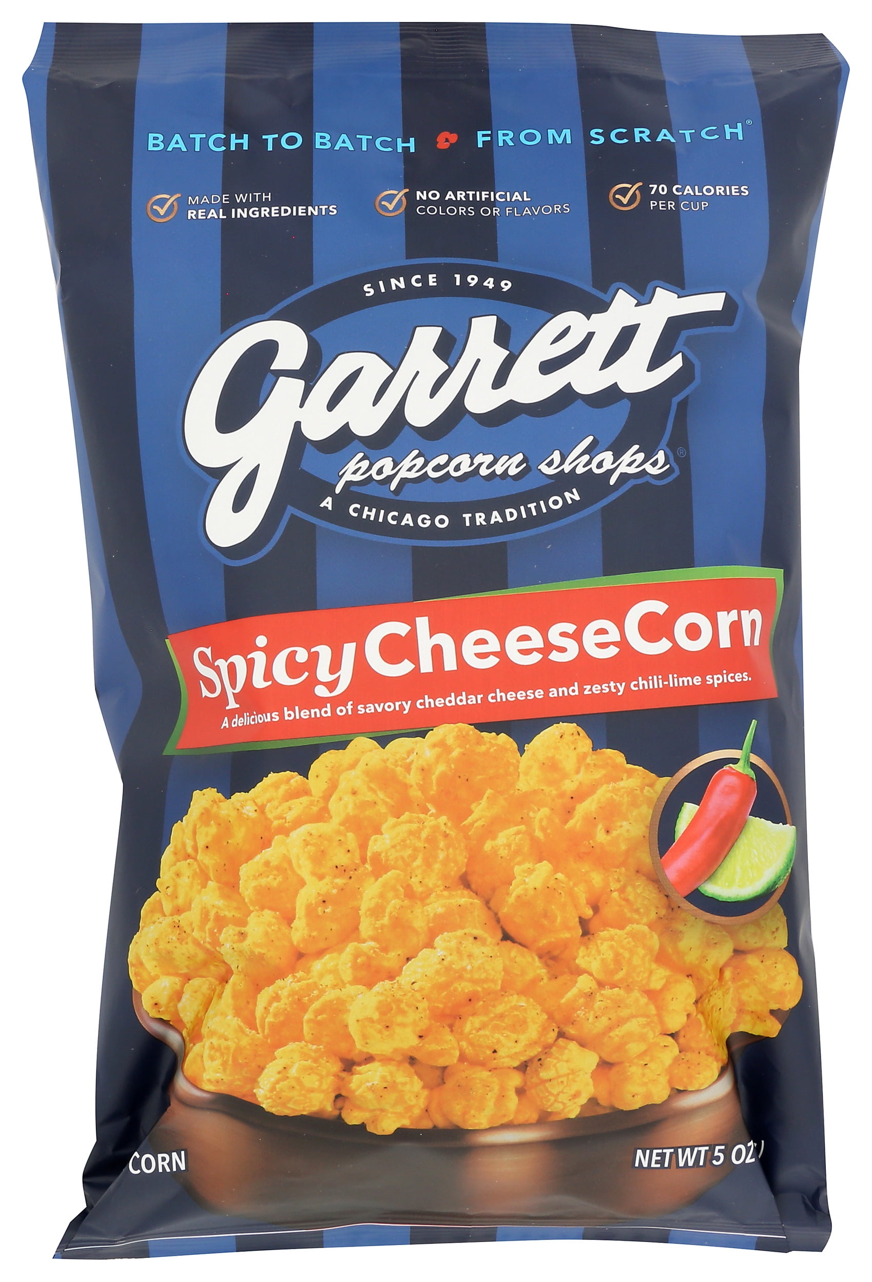 Pack of 9, Garrett Brands Spicy Cheese Corn Popcorn, 5 oz - Walmart.com