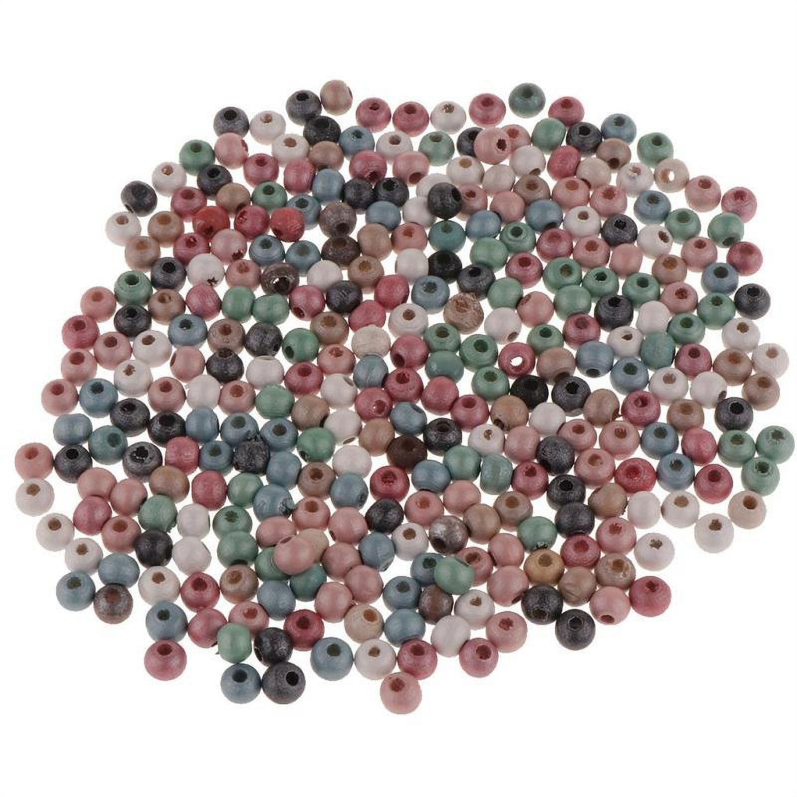 Pack of Colorful Wooden Spacer Beads Loose Beads Necklace Bracelets DIY - 6mm 300pcs - Walmart.com