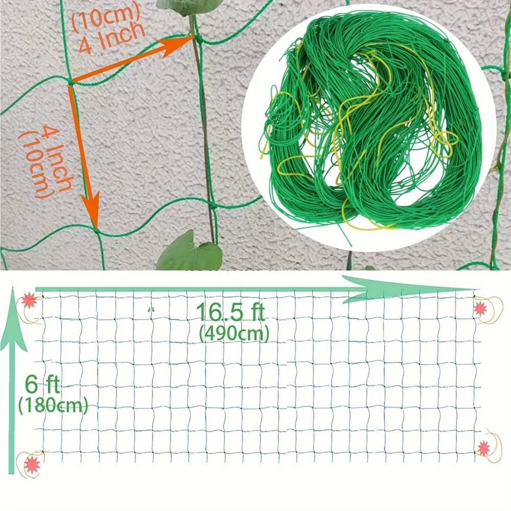 Pack of Heavy Duty Garden Plant Support Netting (6ft x 16.5ft) for ...