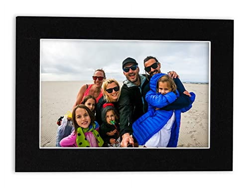 Pack of Ten 11x14 Mats Bevel Cut for 9x12 Photos - Acid Free Black with ...
