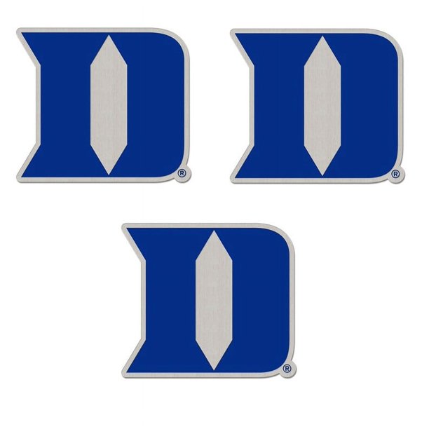 Pack of three Duke "D" Collector Enamel Pins; 3 Pin Badges by Wincraft - Walmart Business Supplies